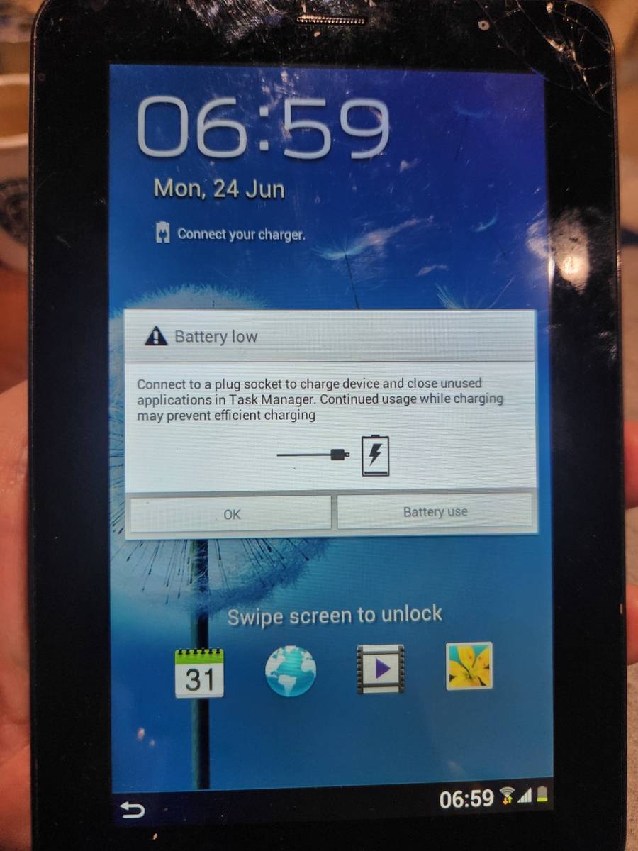 Devices - Samsung Galaxy Tab2 - Crack on top left of screen (not in ...